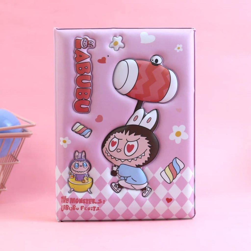 Labubu Puffy Cover Notebook – Brown Bow Edition - Leenababies